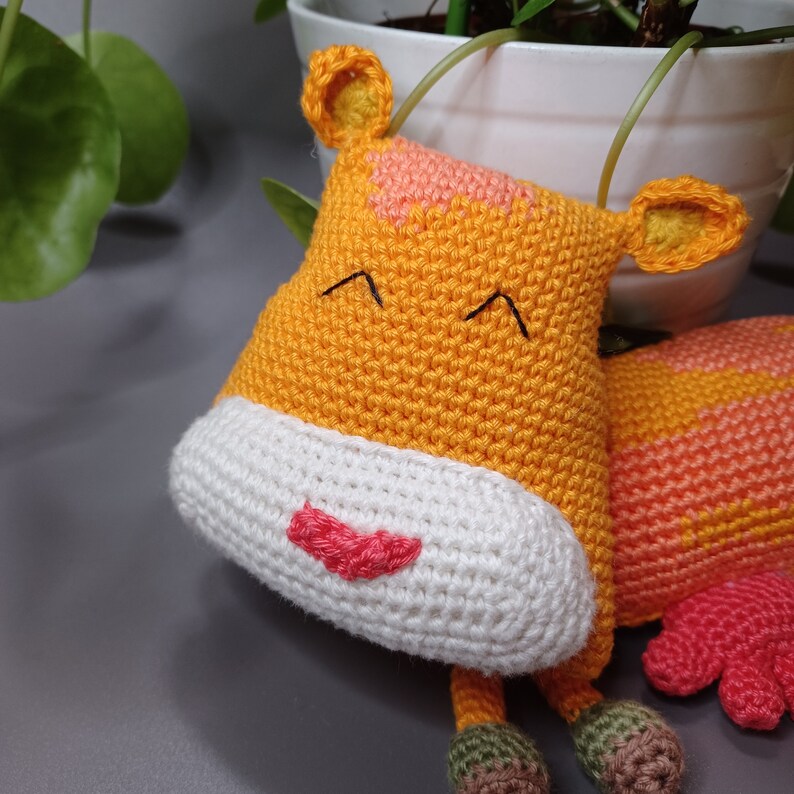 Baby Rattle Cow / Gripping Toy Rattle Cow / Cow Gift / Crocheted Rattle ...