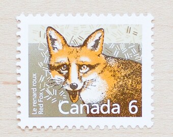 Red Fox Stamps | Etsy