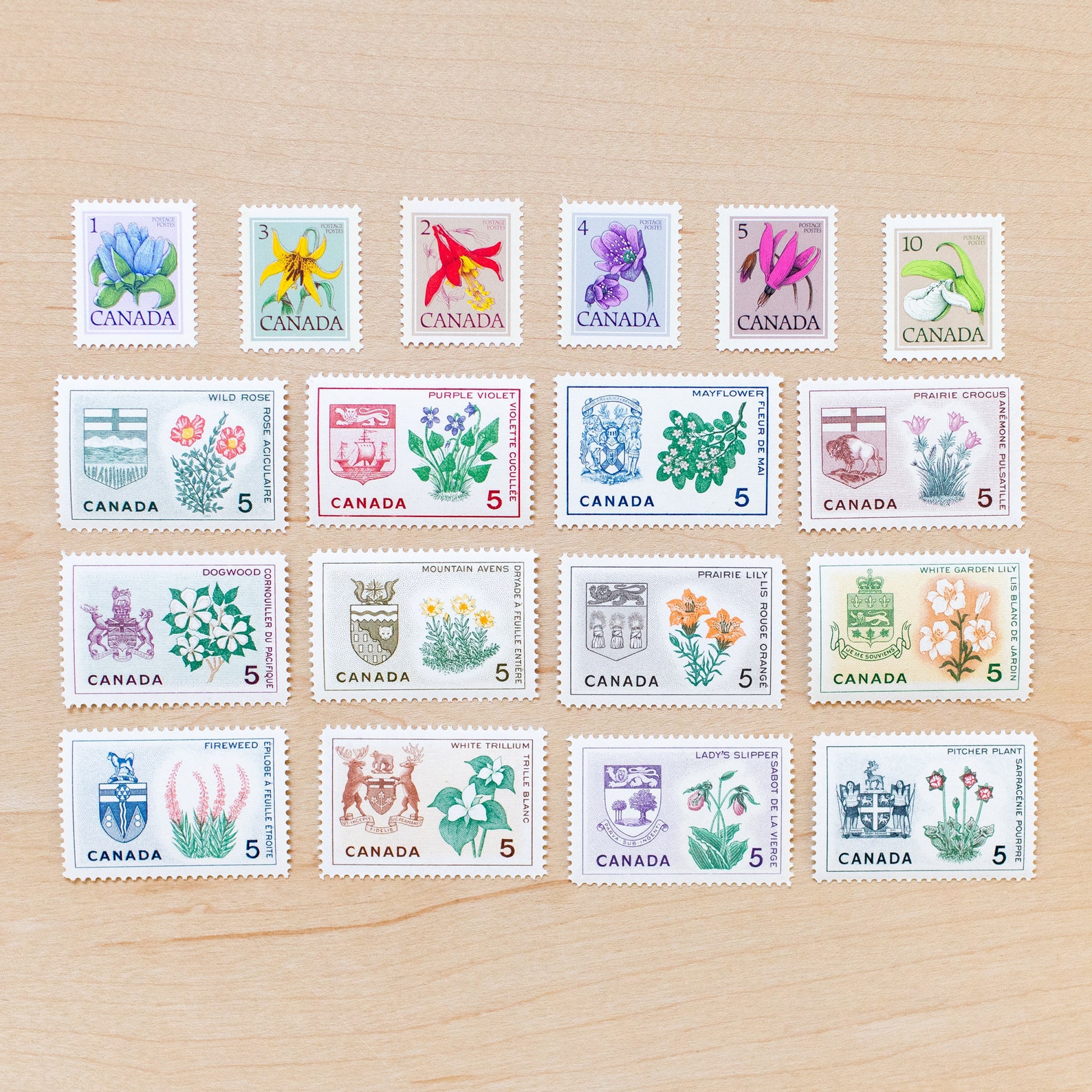 18 Flower Canada Stamps Canadian Wildflower Postage Wedding - Etsy
