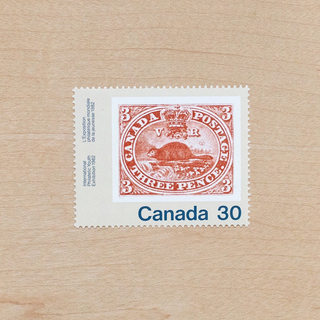 4 Beaver Vintage Postage Stamps Canadian, Wedding Calligraphy Envelopes ...