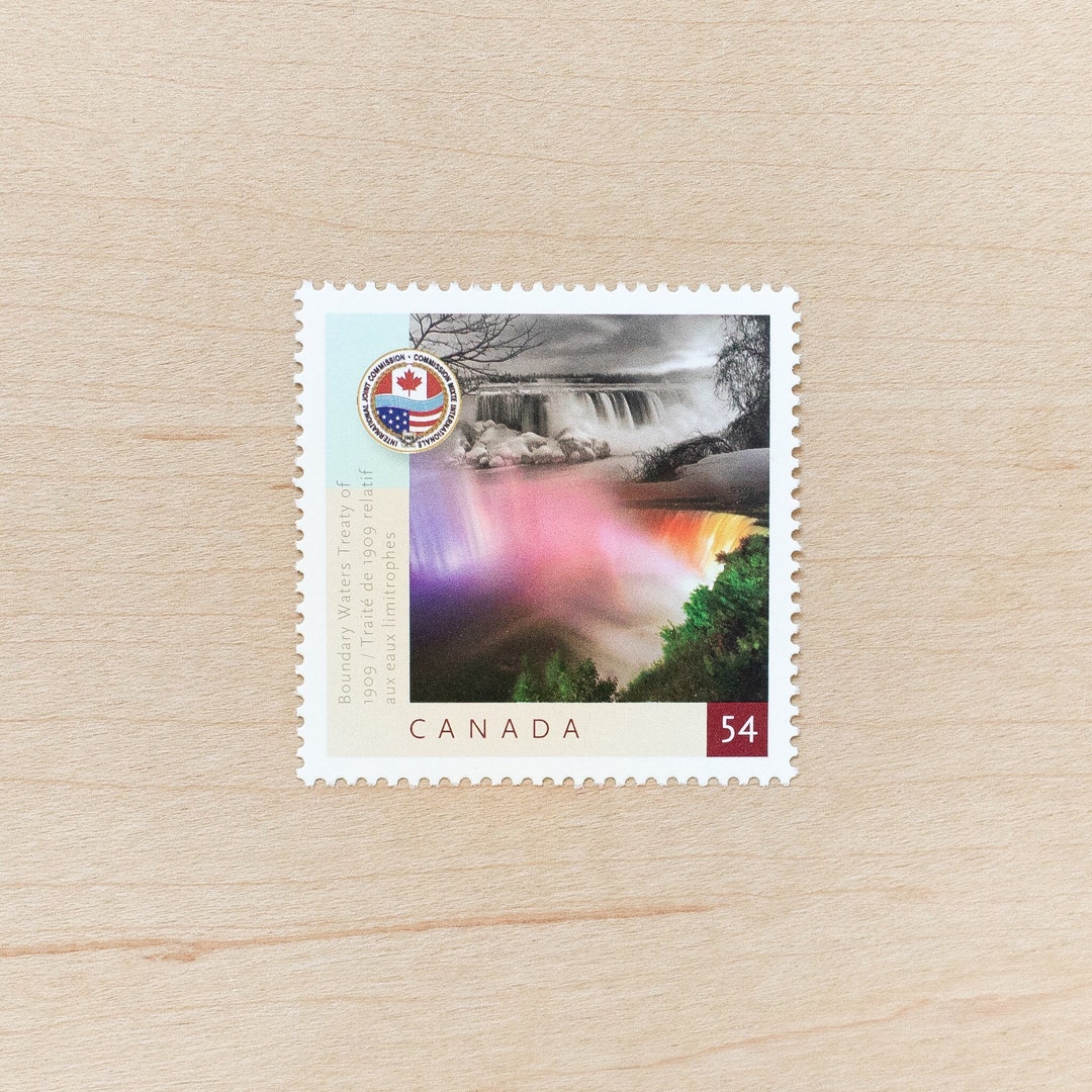 4 Rainbow Waters Postage Stamps, Niagara Falls, Wedding Calligraphy ...