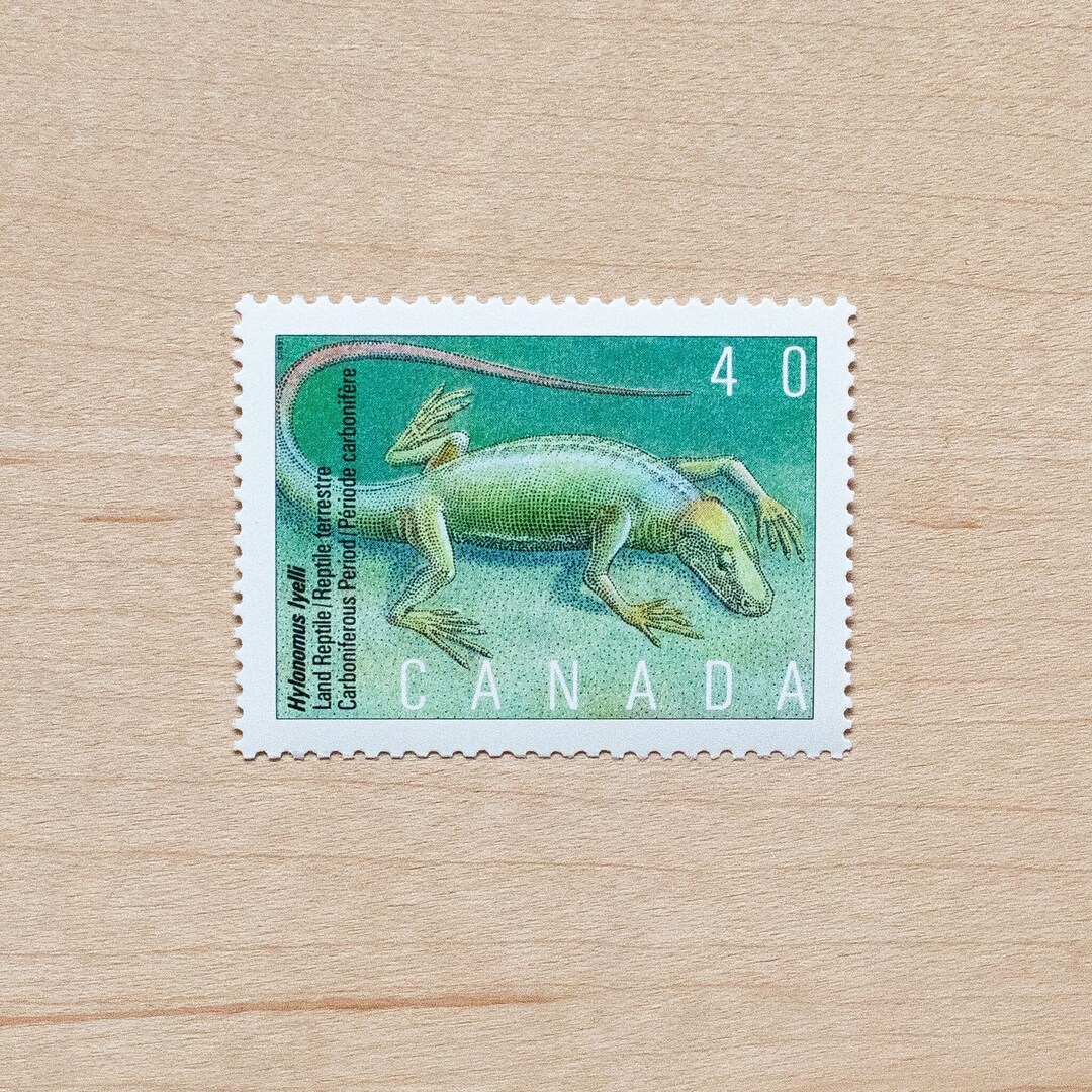 Lizard Postage Stamps, Fossils, Vintage Prehistoric, Dinosaurs Canada ...