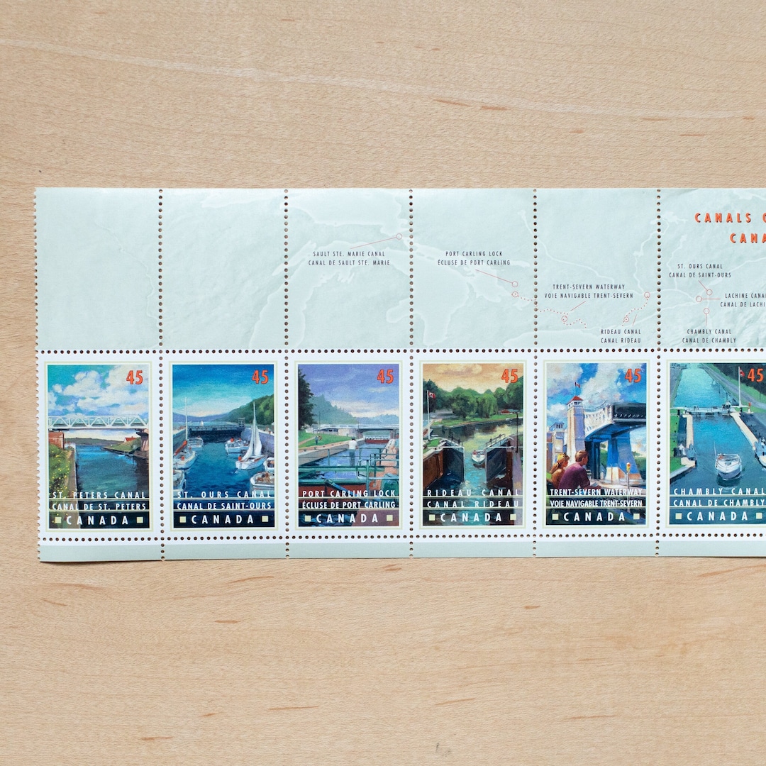 10 Canal Postage Stamps, Canada, Wedding Calligraphy, Canadian, Boats ...