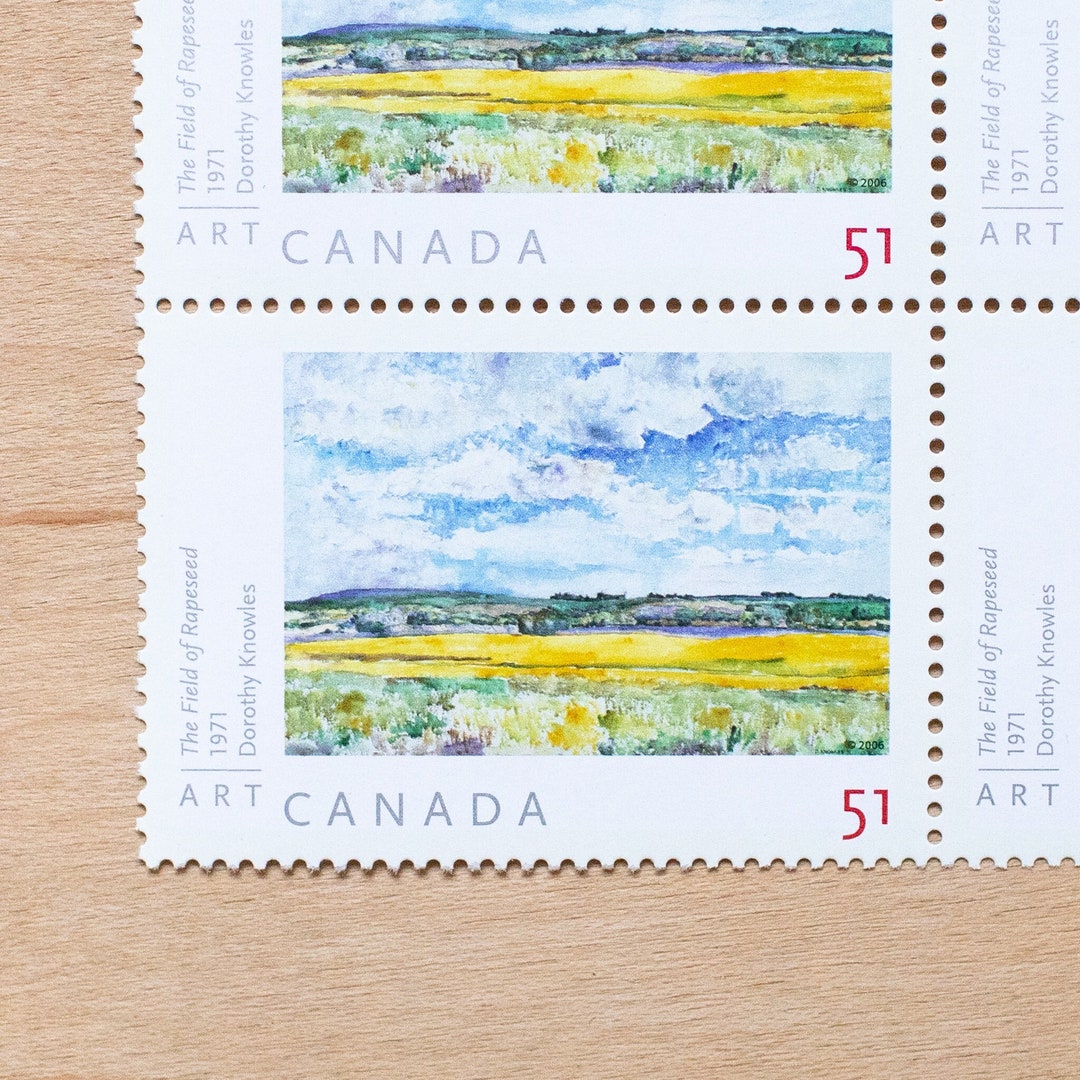 4 Prairie Landscape Postage Stamps, Saskatchewan, Wedding Calligraphy ...