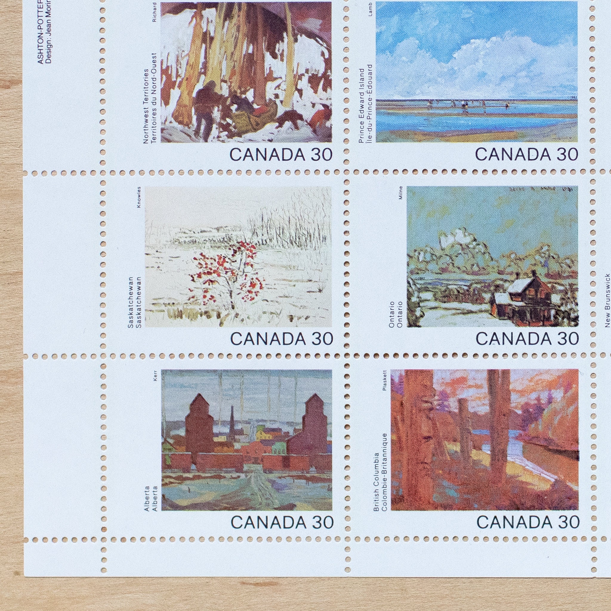 Canada Day 1982 Postage Stamps Wedding Calligraphy Trees - Etsy