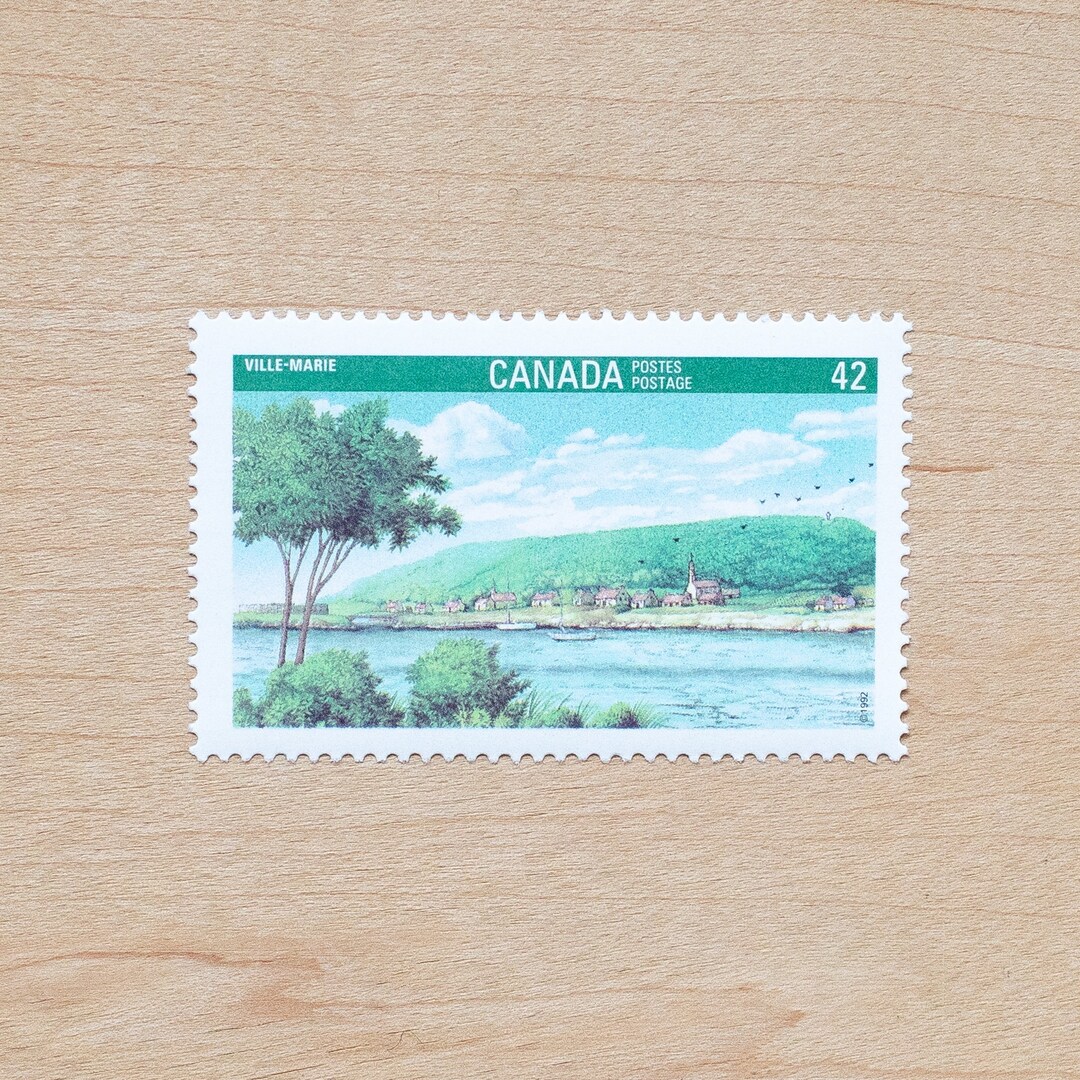 4 Montreal Postage Stamps, Canada, Ville-marie, Quebec, Vintage, City ...