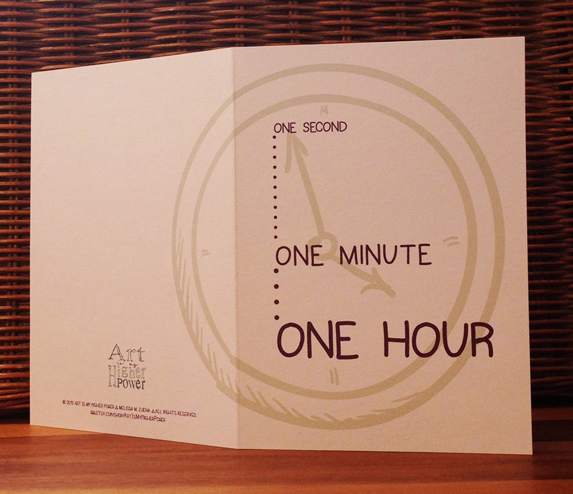 One Second One Minute One Hour One Day at A Time ODAAT - Etsy
