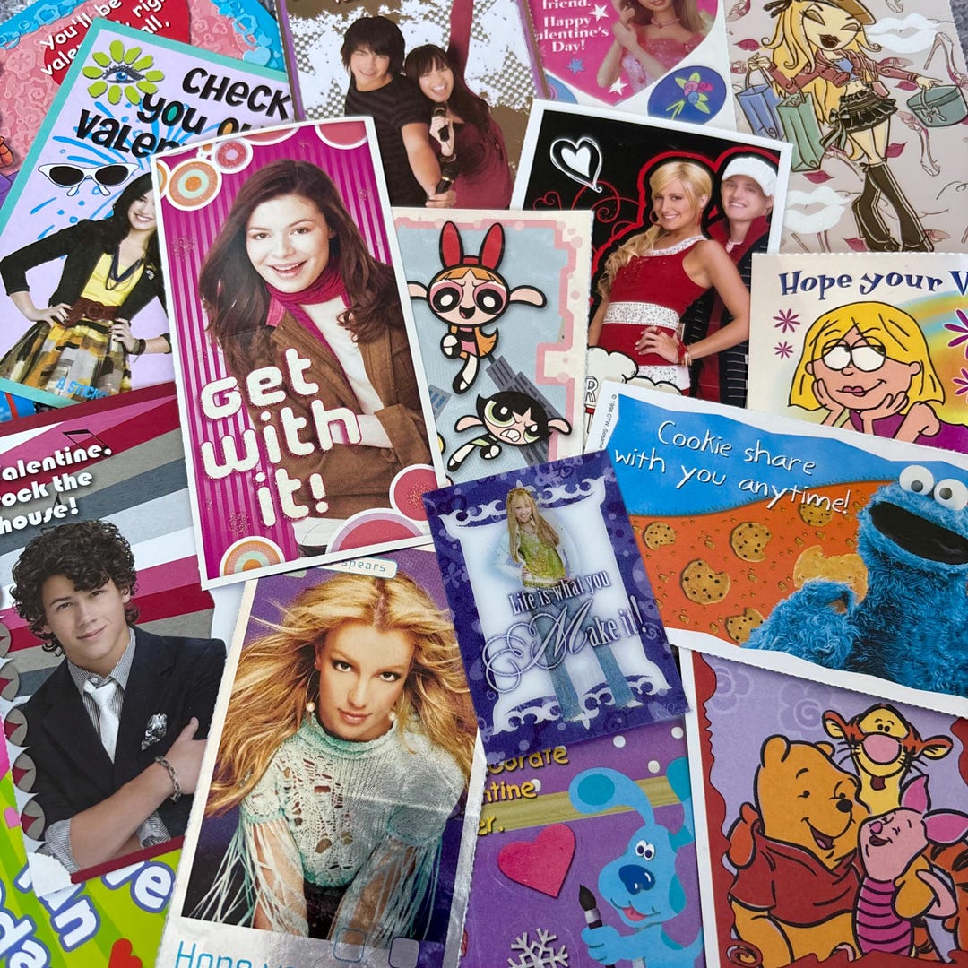Y2K Retro Nostalgic Valentine Cards Mystery Pack - Etsy