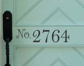 Street Number Front Door Sticker, No With Your House Numbers Front Door ...