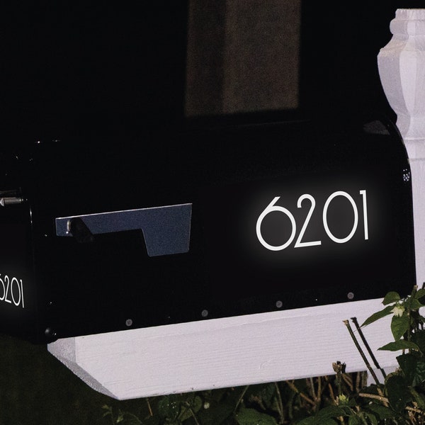 Mailbox Reflective Number Decal - Etsy
