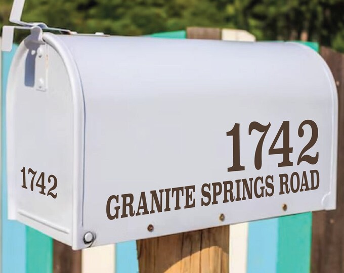 Mailbox Decals, Mailbox Numbers, Mailbox Stickers, House Number Vinyl ...