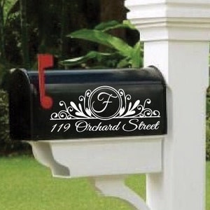 Monogram Mailbox Decal Personalized 23 Color Choices - Etsy