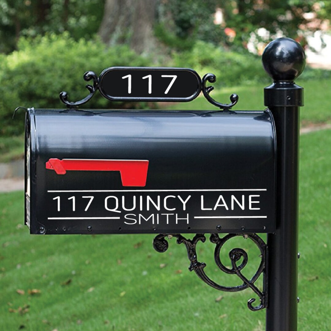 Mailbox Decal Personalized 23 Color Choices Mailbox Lettering Mailbox ...