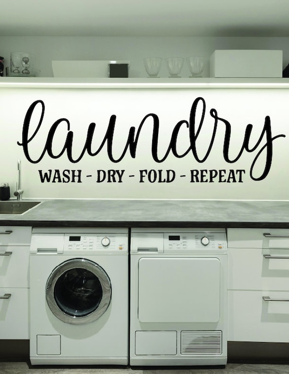 Laundry Wall Decal Laundry Room Decor Laundry Sticker | Etsy