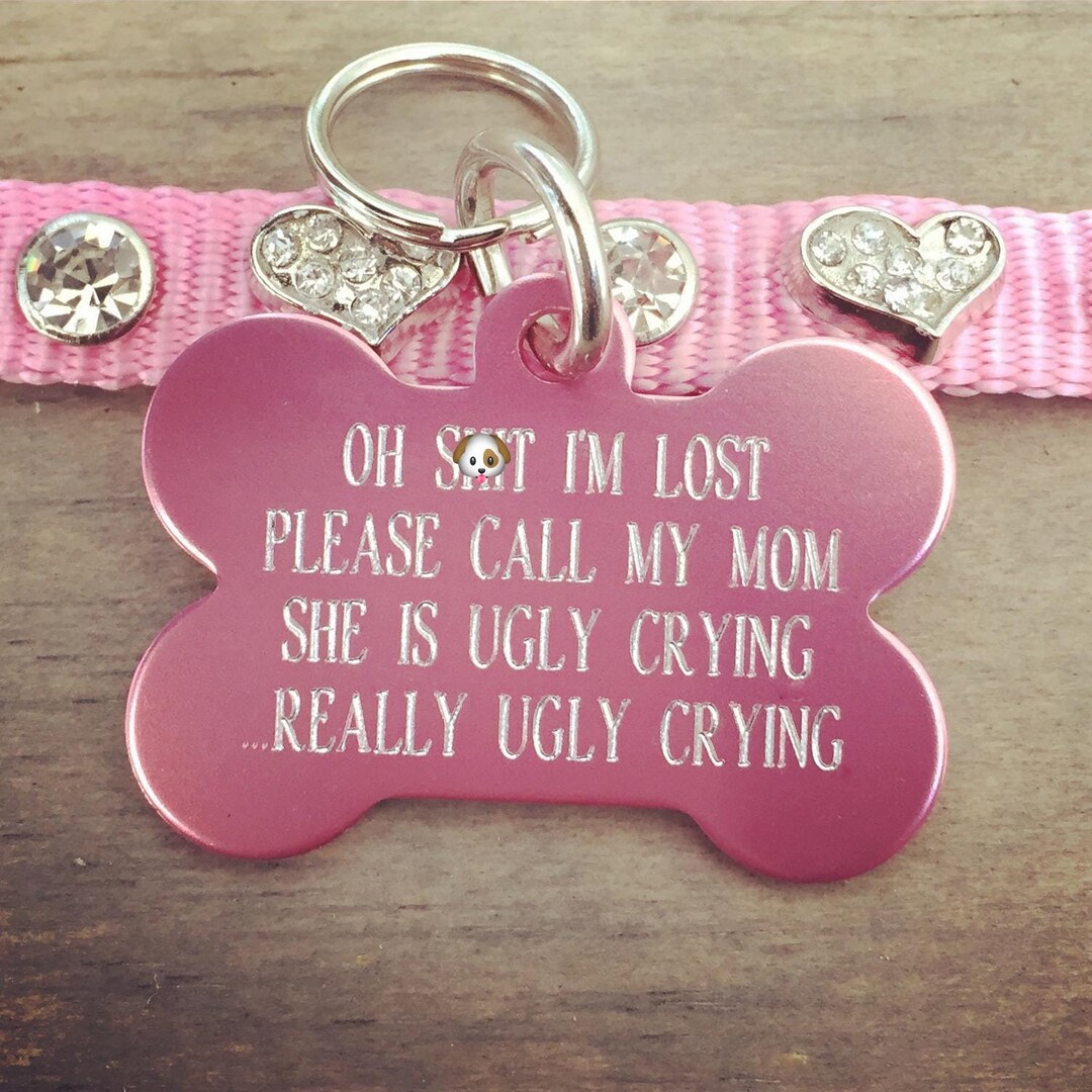 Dog Collar Name Tag Engraved Custom Pet Collars and Tags, Personalized ...