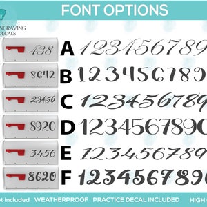 Custom Mailbox Numbers Decal - Custom Address Decal Stickers for ...