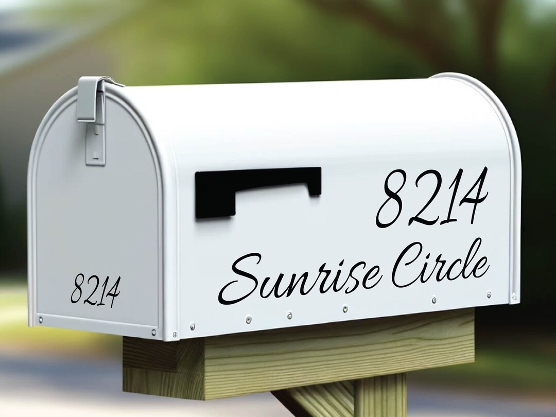 Mailbox Address Decal, Mailbox Lettering, Address Sticker for Your ...