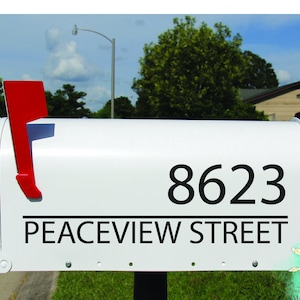 Reflective Mailbox Decal - High Visibility Custom Address Sticker - 5 ...