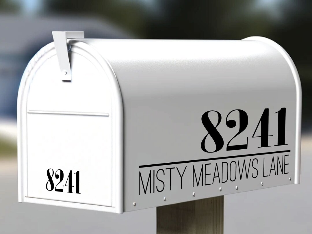Custom Mailbox Address Decal - Visible House Numbers for Mailboxes - Etsy