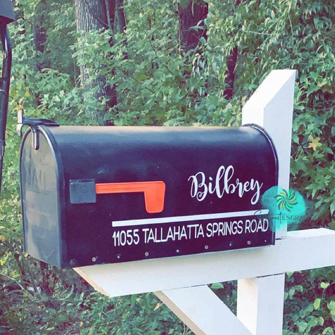 Name & Print Address High-quality Vinyl Durable, Weatherproof Mailbox ...