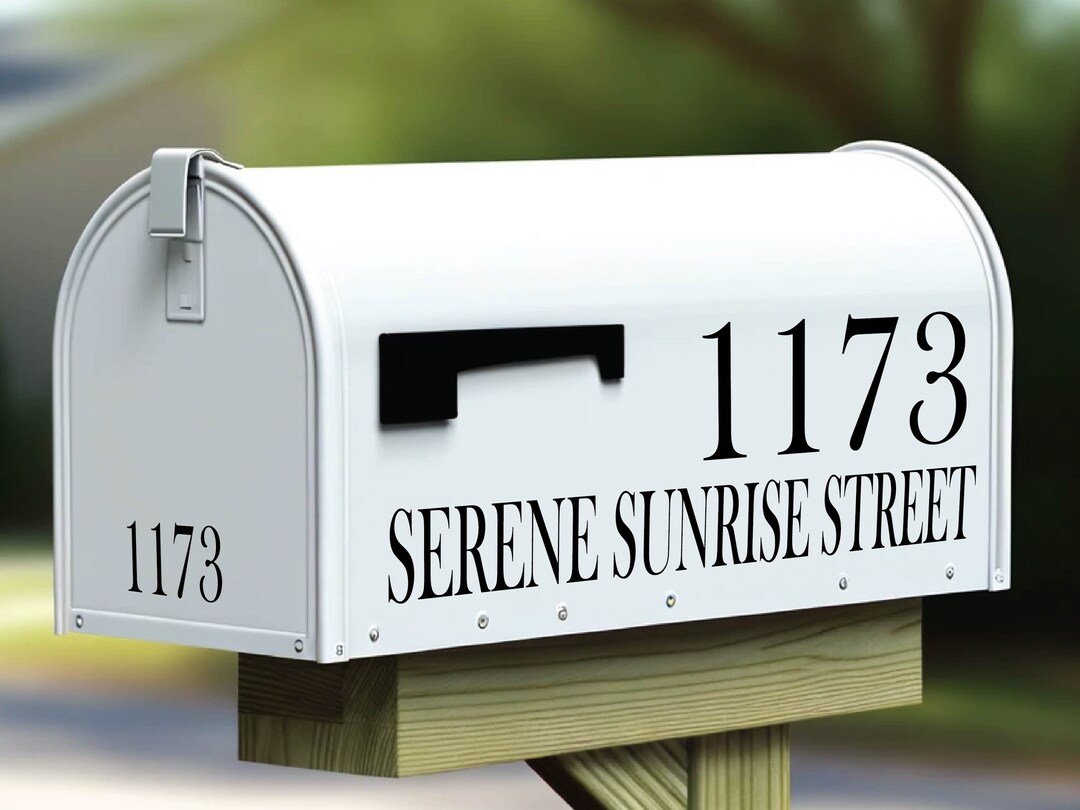 Custom Mailbox Address Decal Personalized Vinyl Numbers Outdoor ...