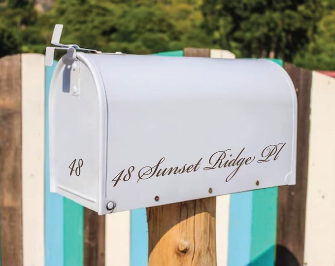 Mailbox Decal 4 Custom Personalized Vinyl Mailbox Decal SET OF 2 16 ...