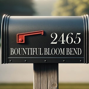Custom Weatherproof Mailbox Sticker Outdoor Address Decal, Easy to ...