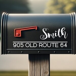 Personalized Mailbox Address Decal: Weatherproof Custom Vinyl Sticker ...