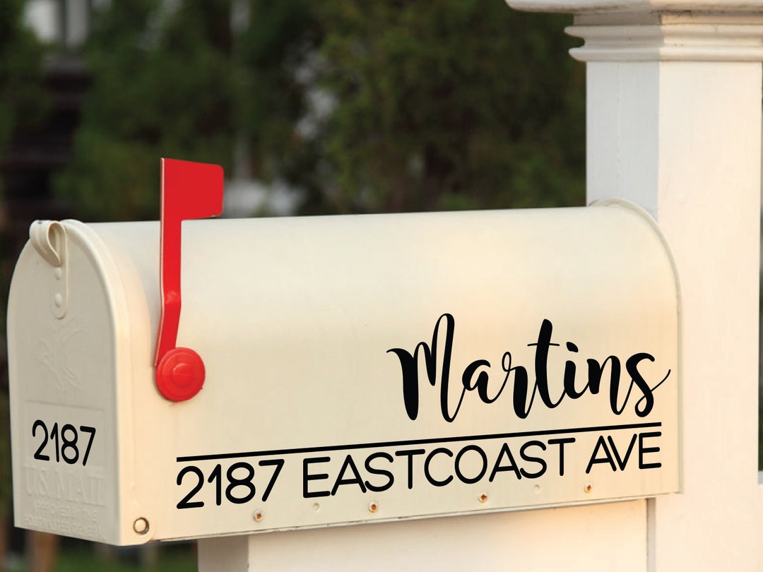 Personalized Mailbox Numbers Decal | Vinyl Address Label | Weatherproof ...