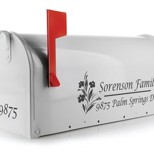 Spring Flowers Floral Mailbox Decal - Premium Outdoor Vinyl Mailbox ...