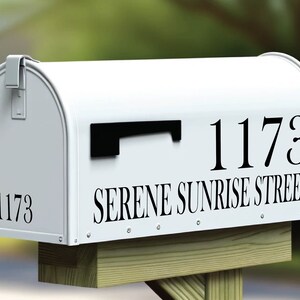 Custom Weatherproof Mailbox Sticker Outdoor Address Decal, Easy to ...