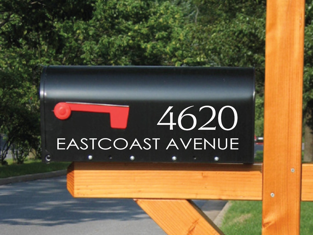 Custom Mailbox Decal Address & Numbers, Easy Install - Etsy