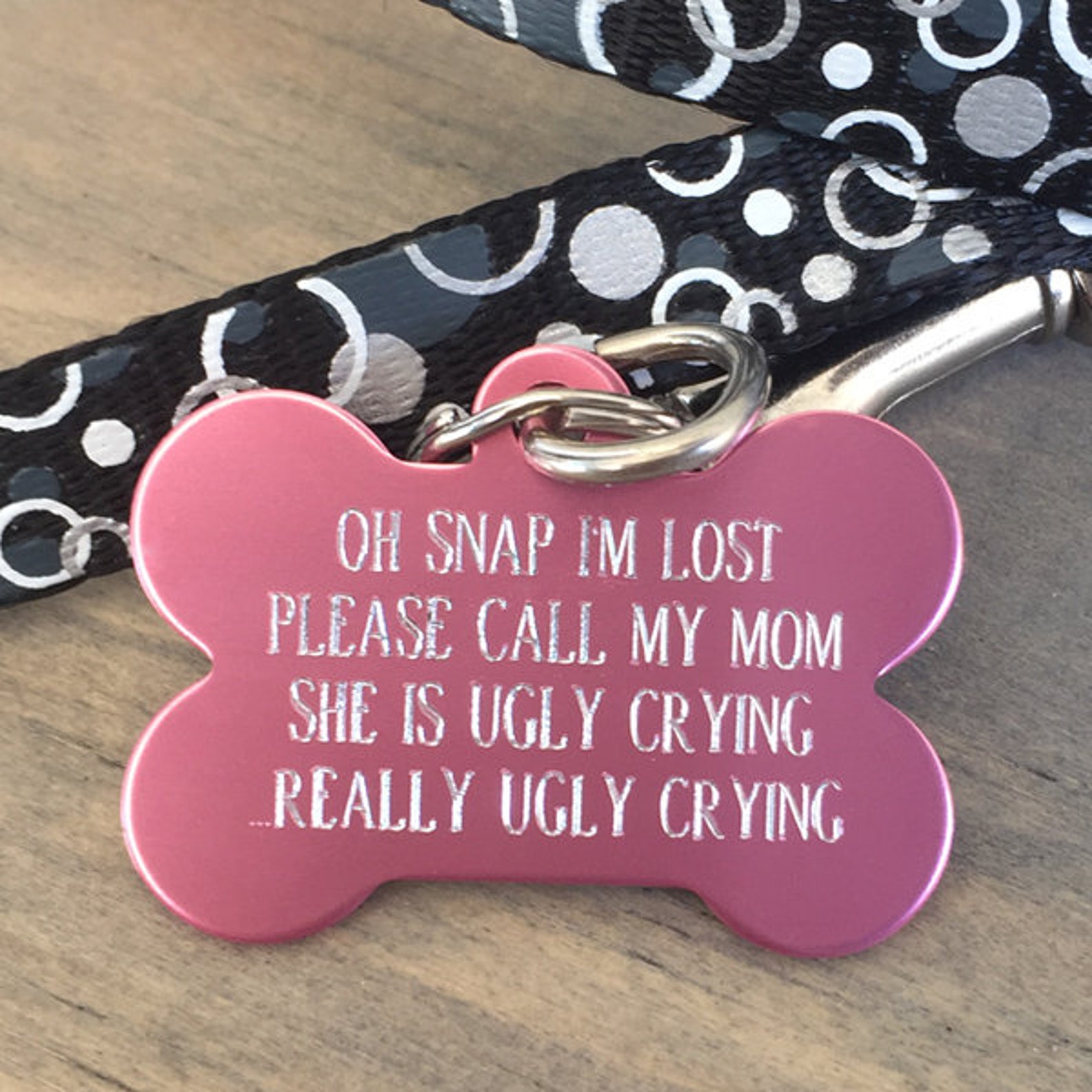 Really Ugly Crying Pet Tag Oh Snap Dog ID Tag Custom Pet - Etsy