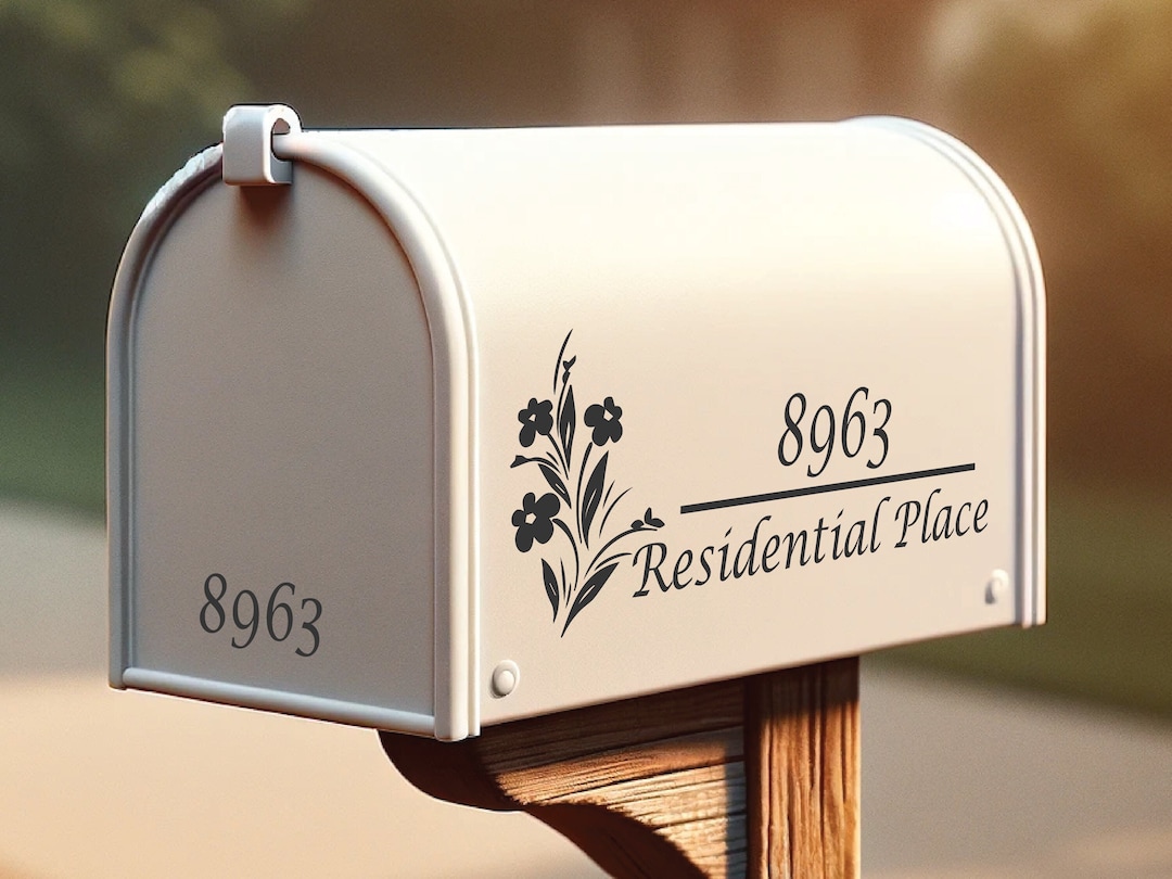 Spring Flowers Floral Mailbox Decal - Premium Outdoor Vinyl Mailbox ...