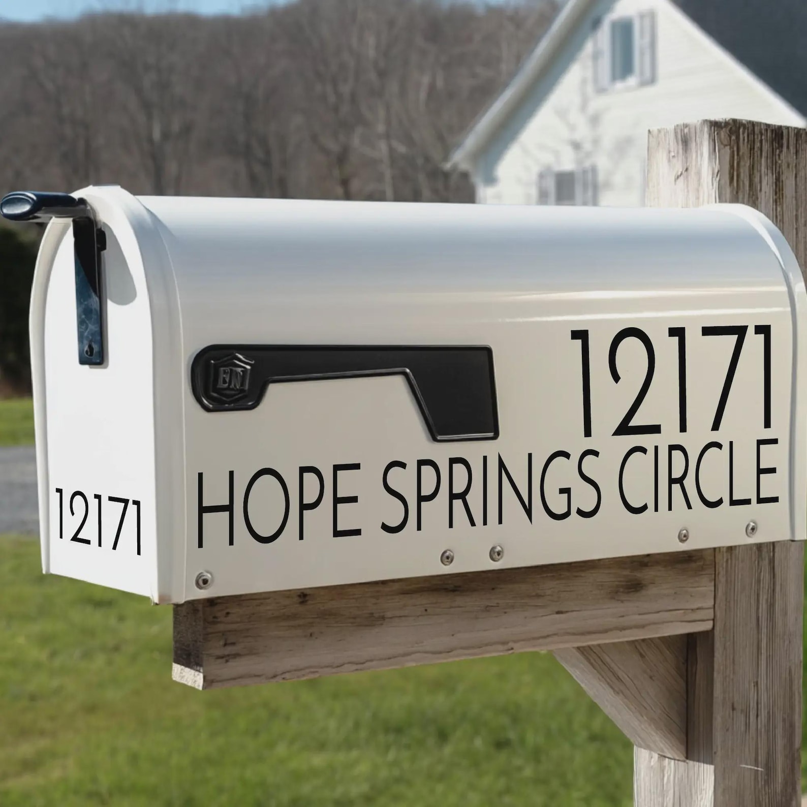 Custom Mailbox Address Decal – House Numbers & Street Name ...