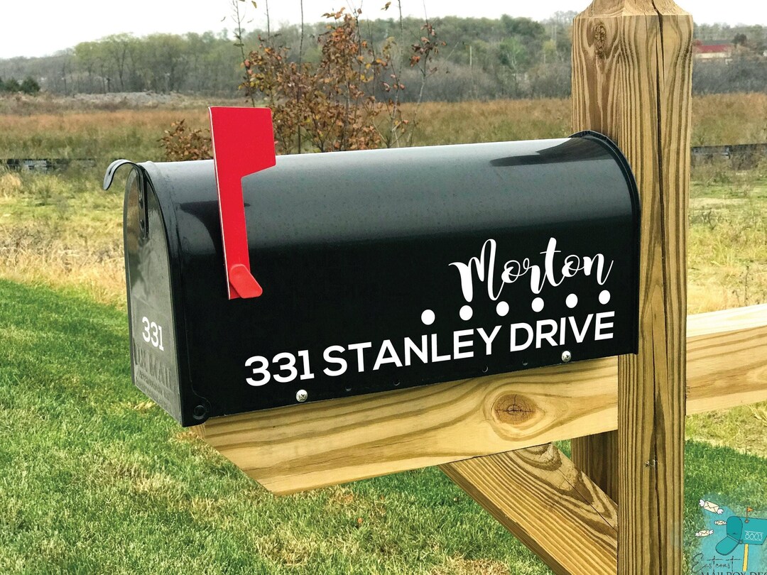Personalized Mailbox Address Decal | Vinyl Numbers Sticker | Outdoor ...