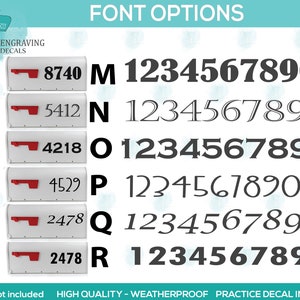 Custom Mailbox Number Decals Personalized Mailbox Number Stickers ...