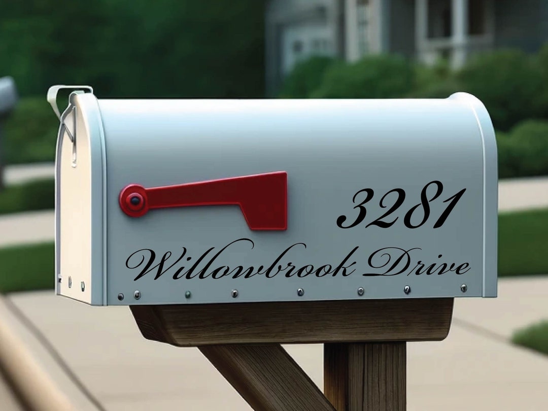 Custom Mailbox Lettering Decal Personalized Address & Number Stickers ...