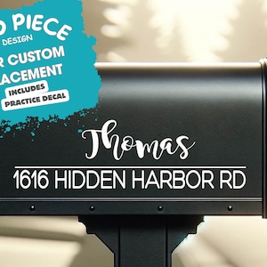 Personalized Mailbox Address Decal: Weatherproof Custom Vinyl Sticker ...
