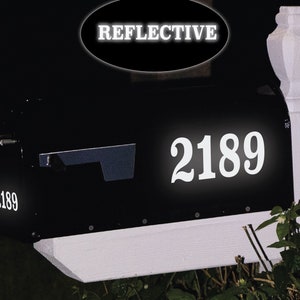Modern Reflective Mailbox Number Decal Stand Out With Stylish & Highly ...
