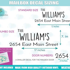 Custom Mailbox Decals Personalized Lettering & Numbers in Durable Vinyl ...
