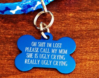 Ugly Crying Dog Tag | Etsy