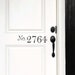 Custom Address Number Door Decal Personalized Vinyl Entryway Sticker 23 ...