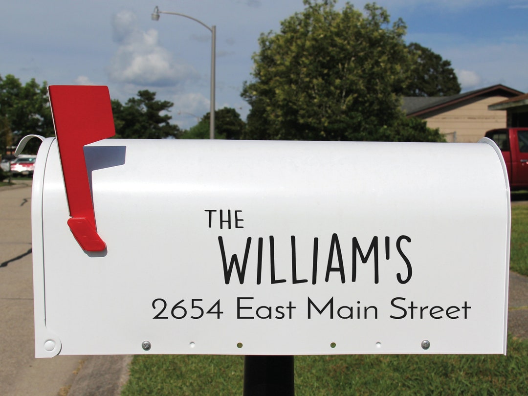Custom Mailbox Decals Personalized Lettering & Numbers in Durable Vinyl ...
