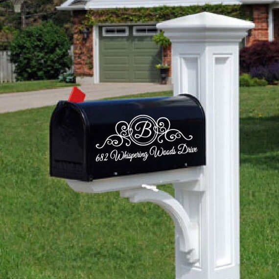 Monogram Mailbox Decal Personalized 23 Color Choices - Etsy