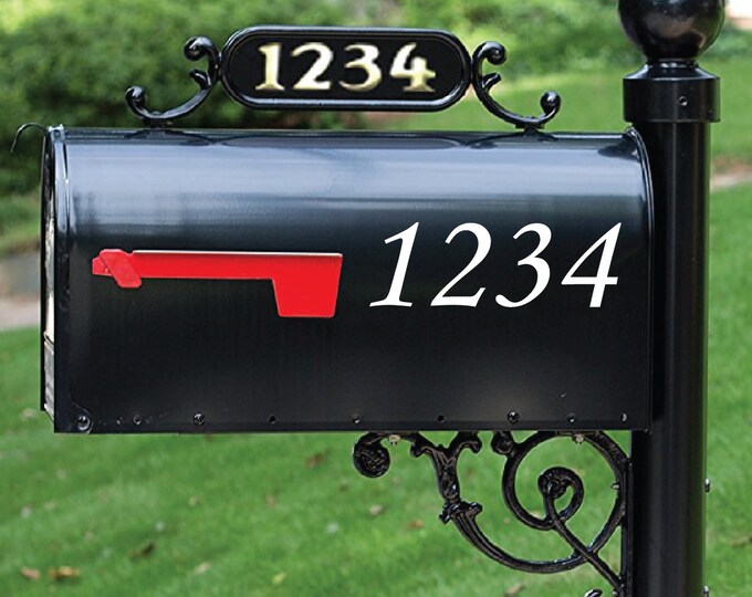 Custom Mailbox Number, Traditional Mailbox Decals, Mailbox Stickers ...