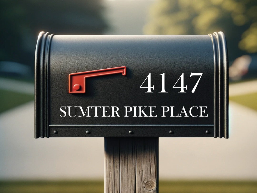 Custom Mailbox Stickers - Weatherproof Number Decals, Modern Easy-apply ...