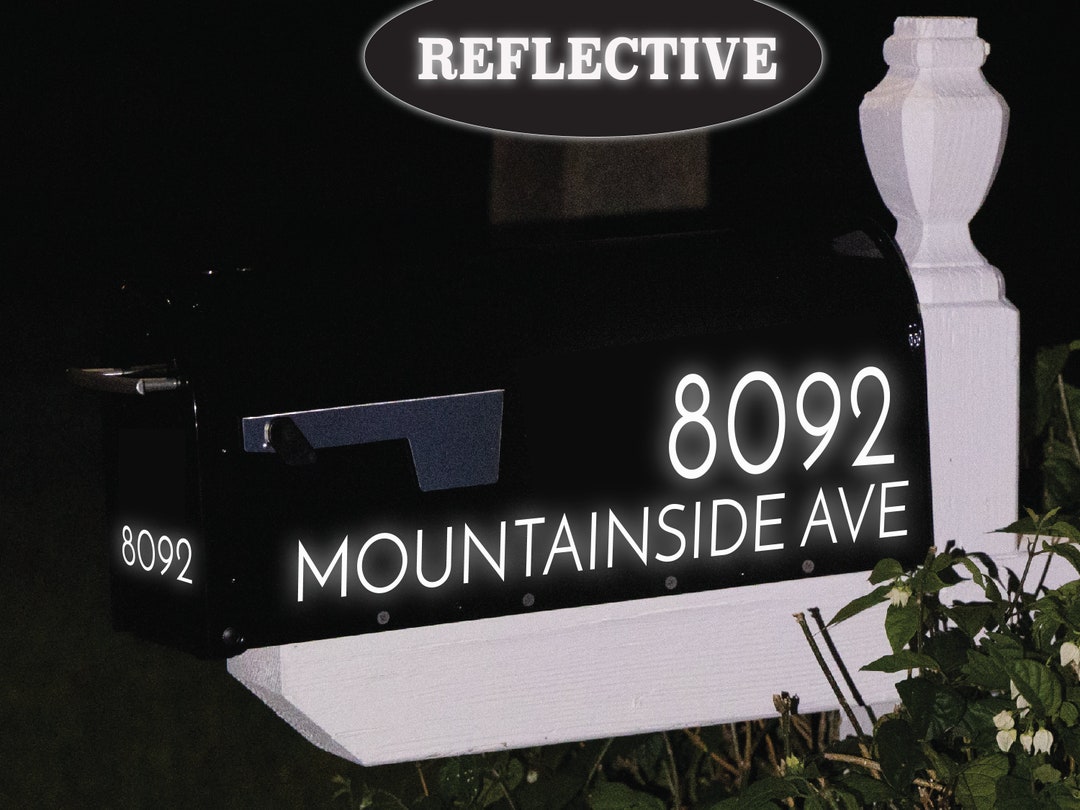 Reflective Mailbox Address Decal - Visibility and Style - Personalized ...