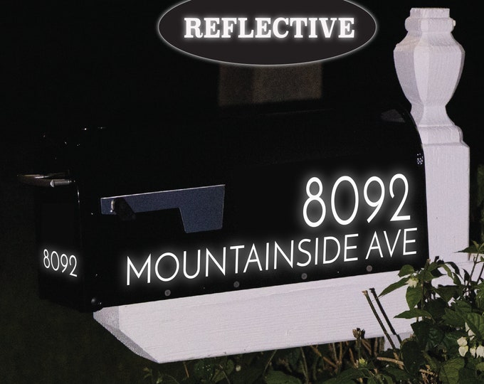 3 Ultra-reflective Home Address Numbers, Door Numbers, Acrylic-backed ...