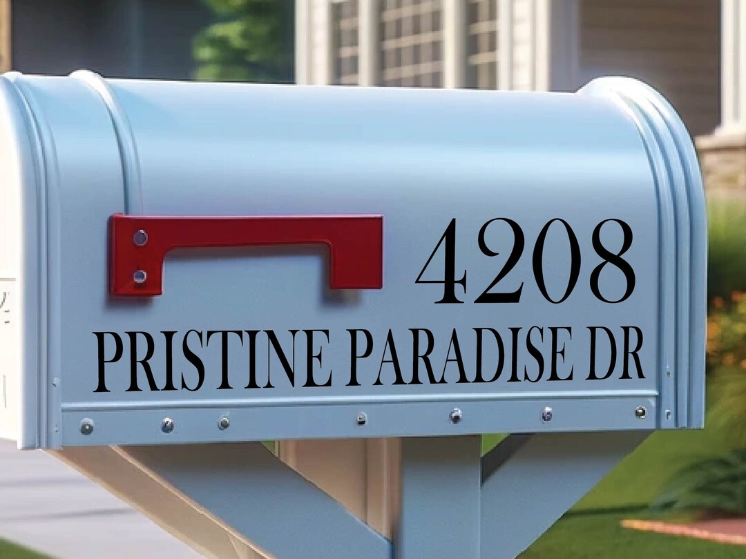 Custom Weatherproof Mailbox Sticker Outdoor Address Decal, Easy to ...